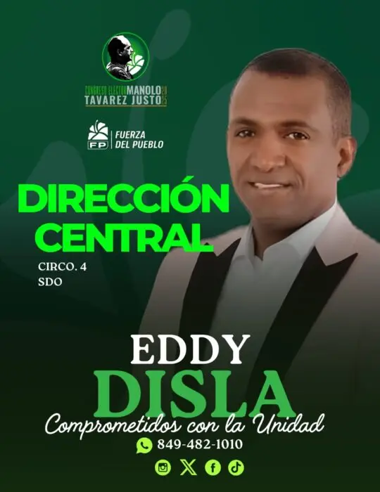 Eddy Disla anuncia su aspiración a la Dirección Central de la Fuerza ...